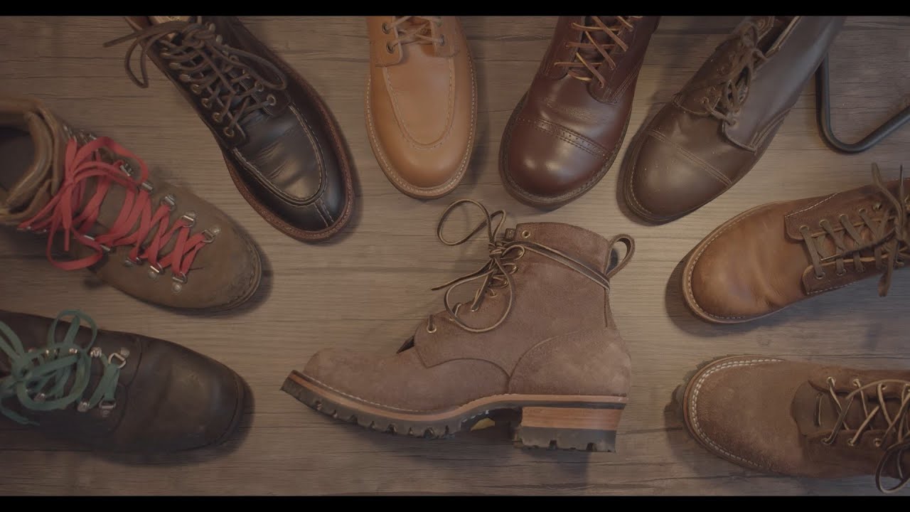 Nick's Urban Logger Walnut Roughout Boots Raw Footage - YouTube