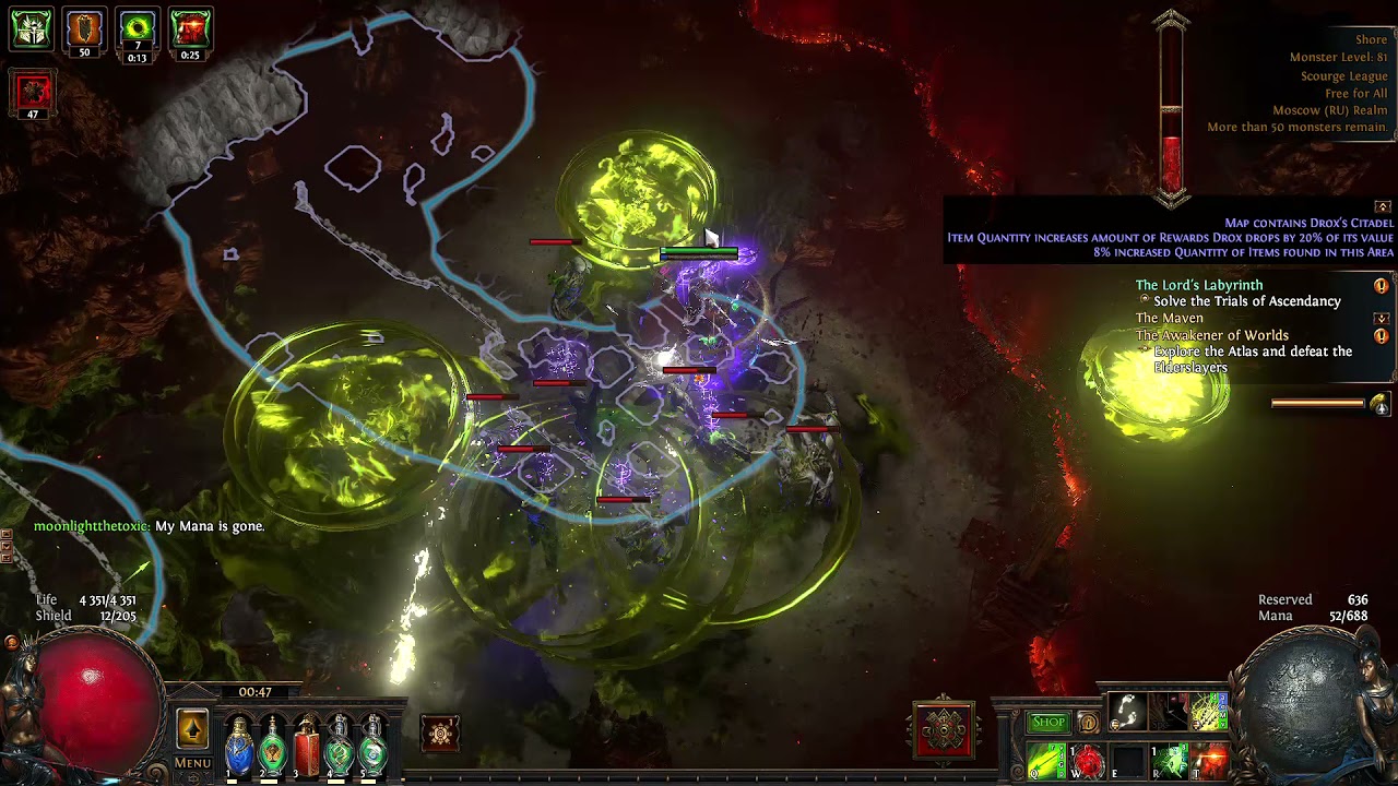 Path of Exile 3.16 Toxic rain mapping drox boss - YouTube