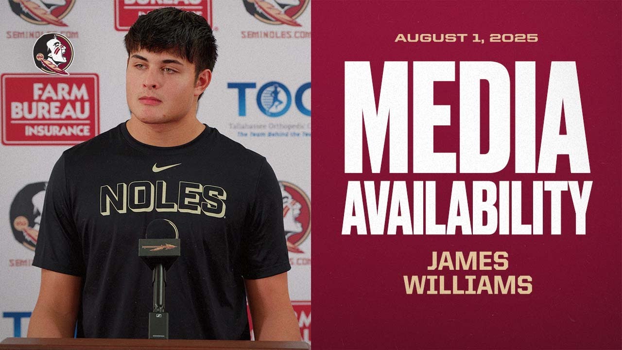 FSU Football | DL James Williams Post-Practice Media Availability - YouTube