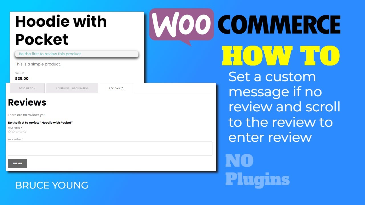 Add a custom message with a link to scroll to the review tab in ...