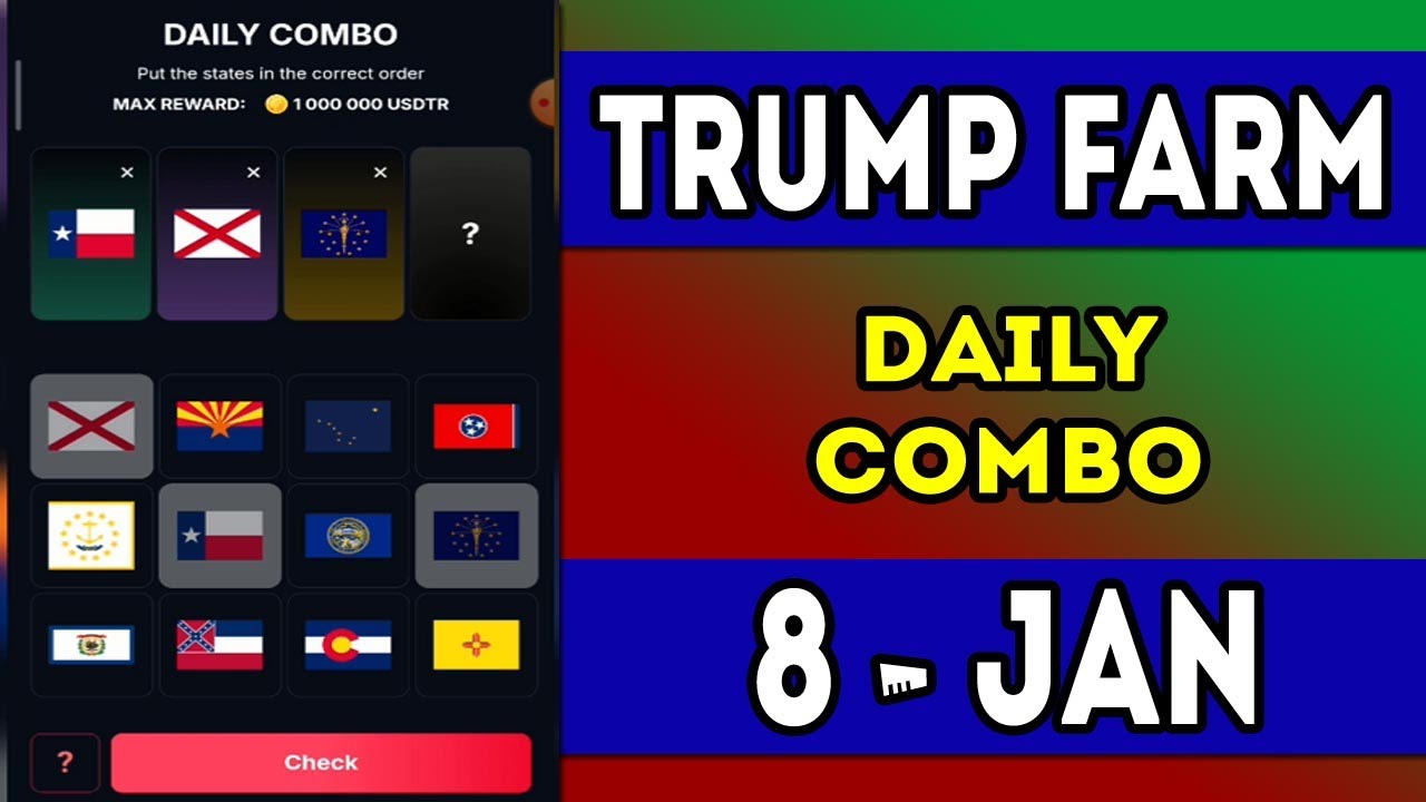 Trump Farm Daily Combo 8 january 2025 | Today Trum Farm Daily Combo ...
