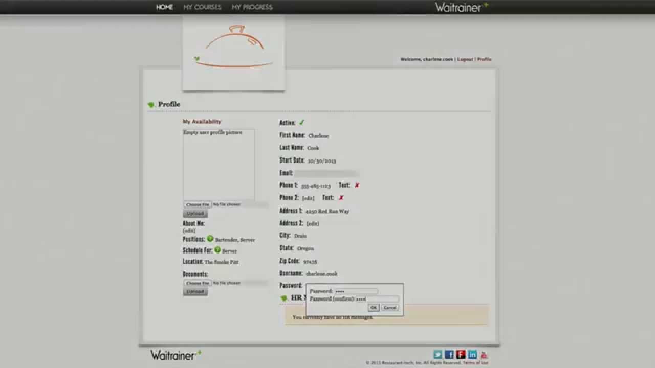 Restaurant Training Employee Walkthrough from Waitrainer+ (full version ...