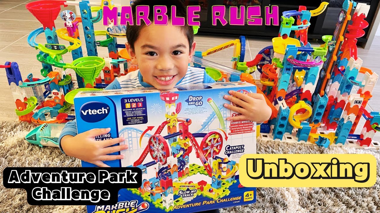 ADVENTURE PARK CHALLENGE UNBOXING / HOW TO BUILD LEVEL 3 MARBLE RUSH ...