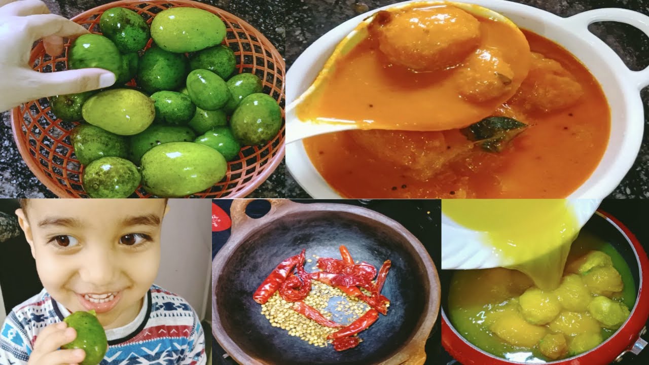 Mavina hannina saaru|mango curry|how to make wild mango curry - YouTube