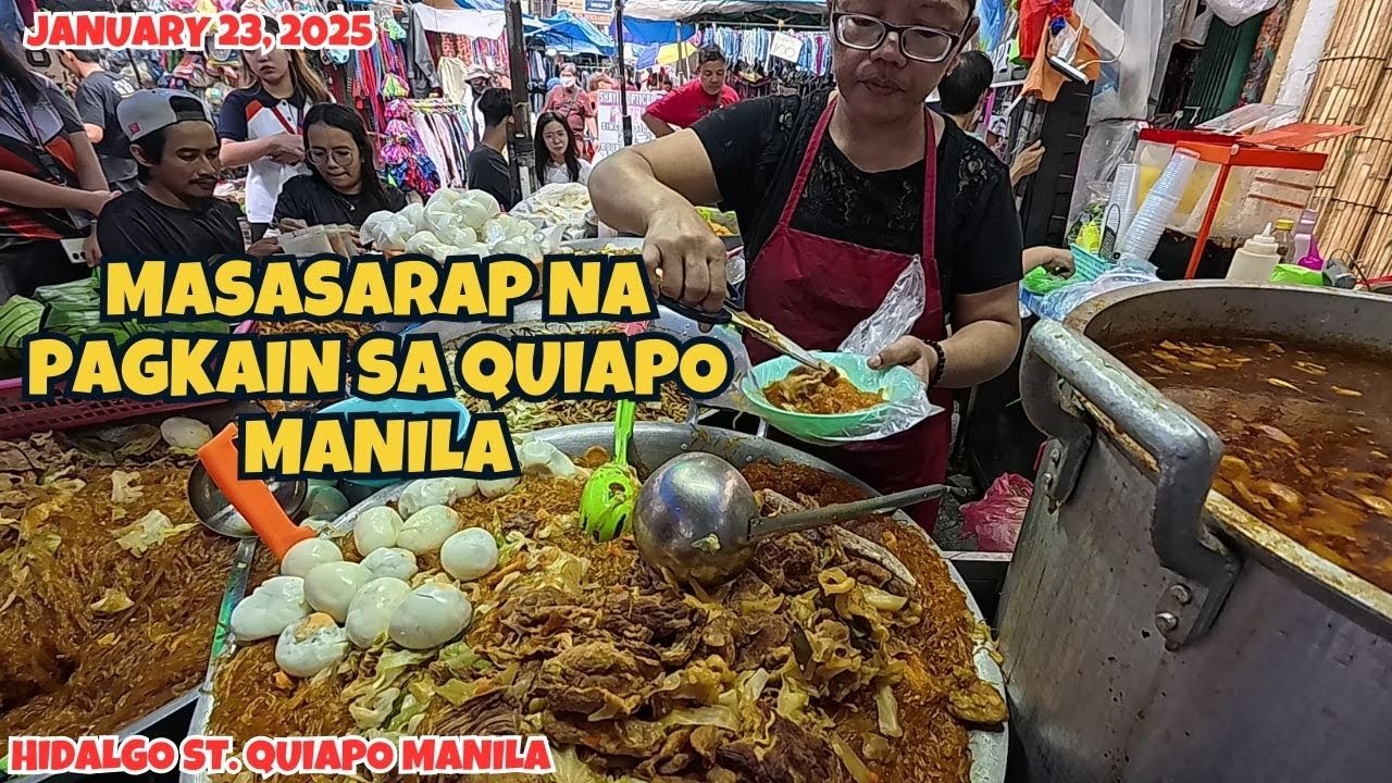 BEST FILIPINO STREET FOOD IN HIDALGO STREET QUIAPO MANILA PLAZA MIRANDA ...