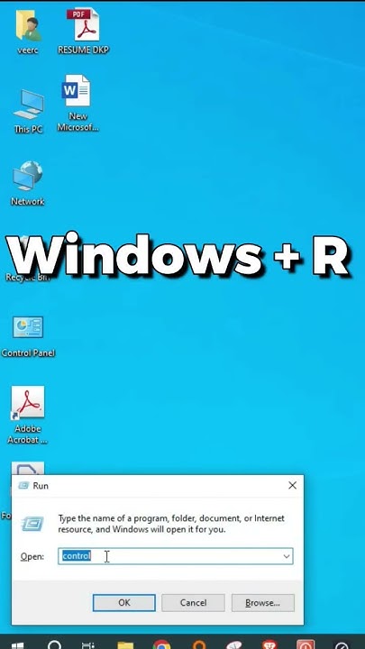 How to Open Control Panel Using Run Command 😱#computer #tricks #shorts #shortcut #viral - YouTube