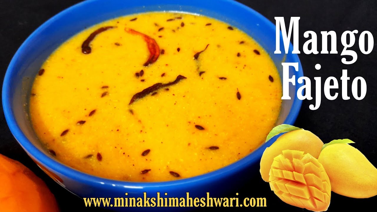 Mango Fajeto recipe / Mango kadhi recipe in hindi / mango curry/mango ...