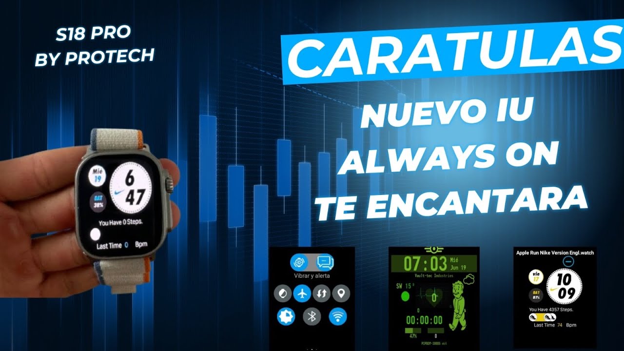 El mejor Smartwatch Ultra 1:1 Carátulas Temas y estilo S18 Pro ...