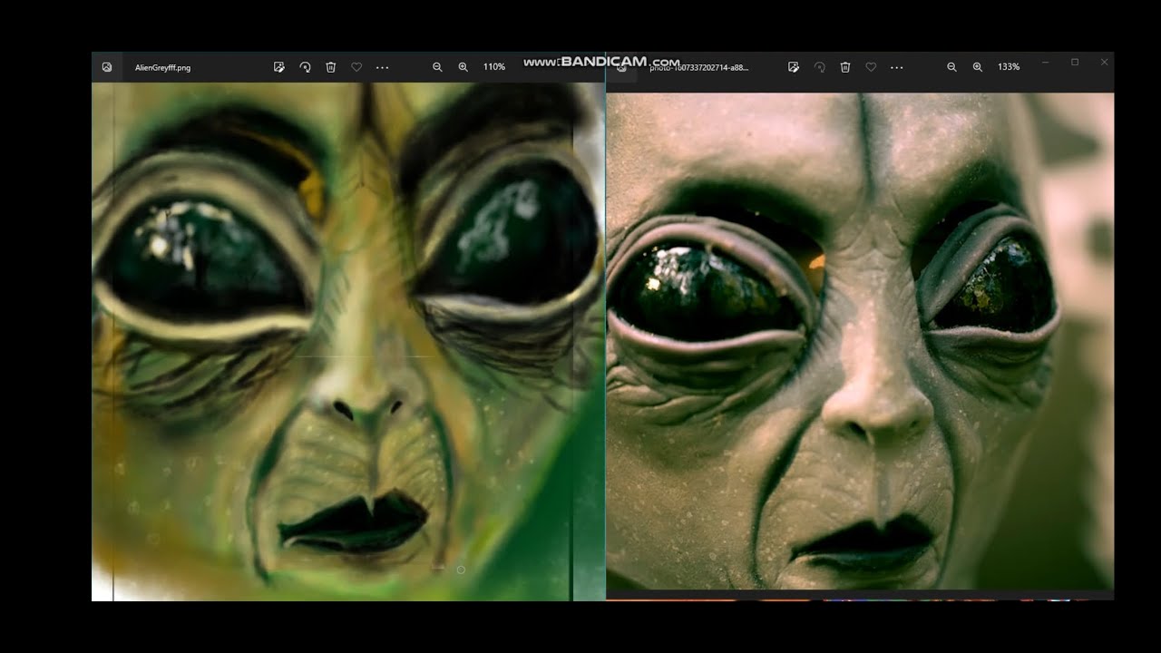 Grey Alien Draw With only Ms Paint #youtube #youtubeart #art #draw # ...