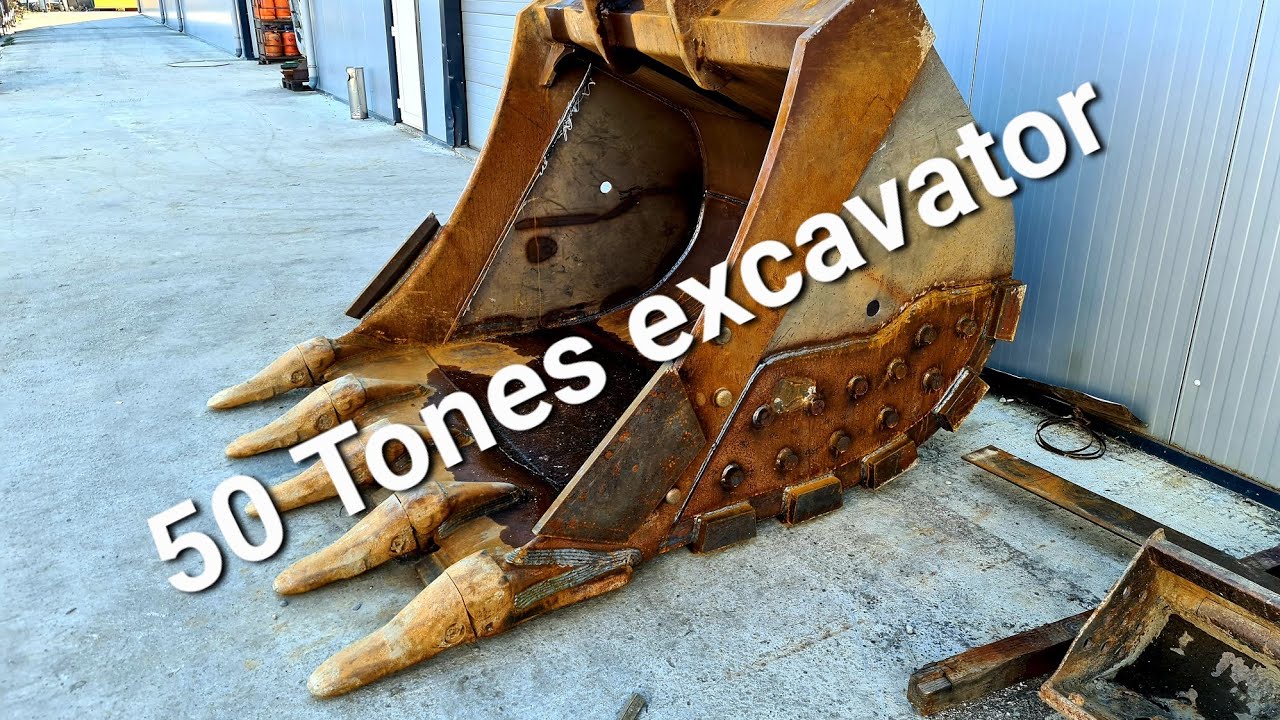 Rebuild BIG excavator bucket - YouTube