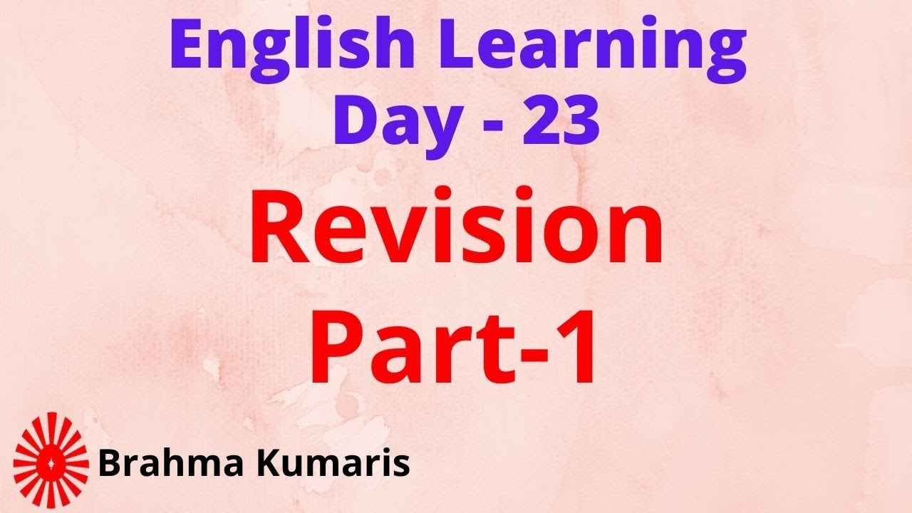 English Learning Day - 23 Revision - YouTube