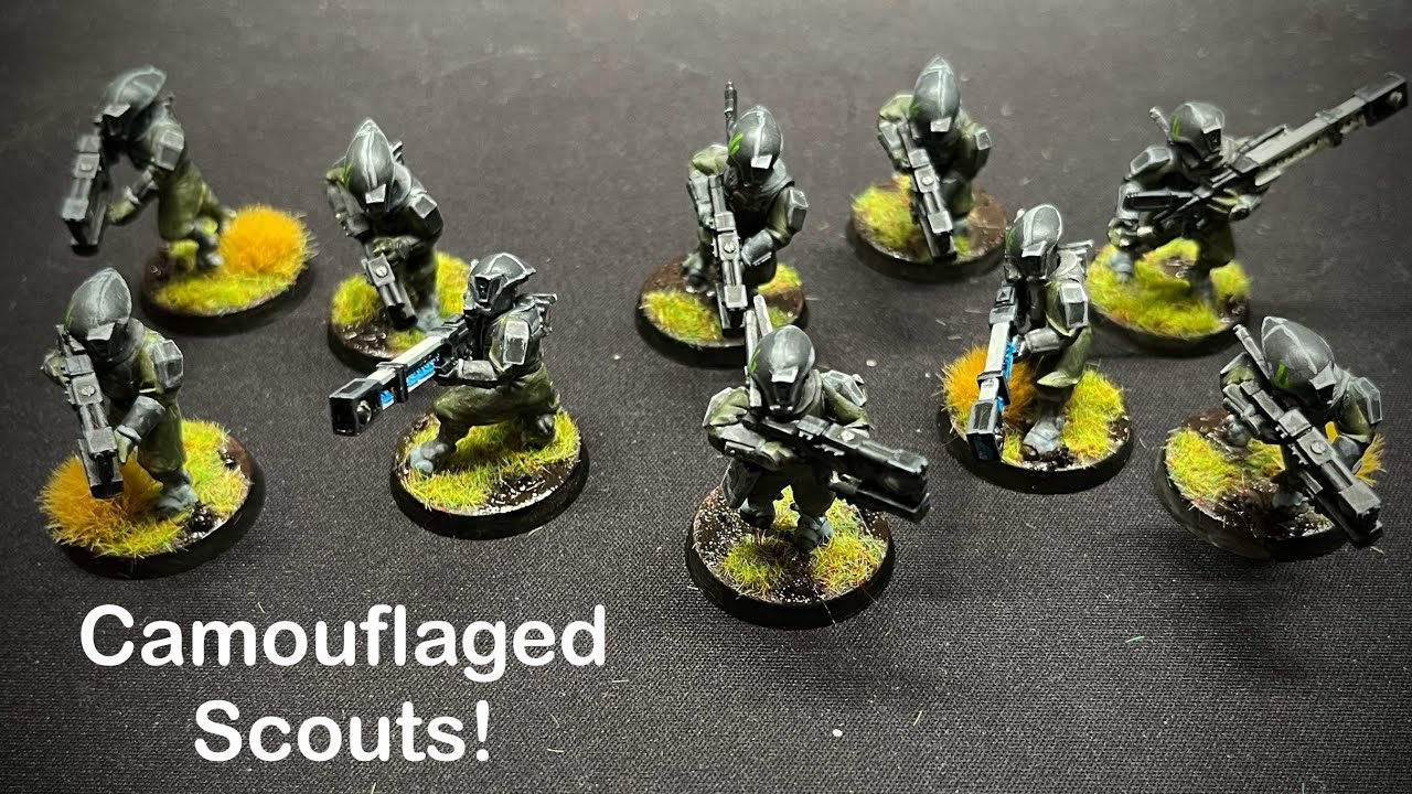 Painting SWAMP CAMO Tau Pathfinders - YouTube