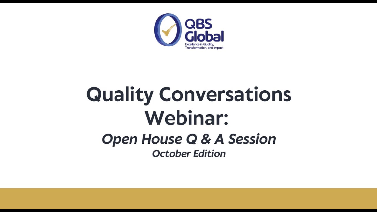 QBS Global Quality Conversations - October 2024 - YouTube