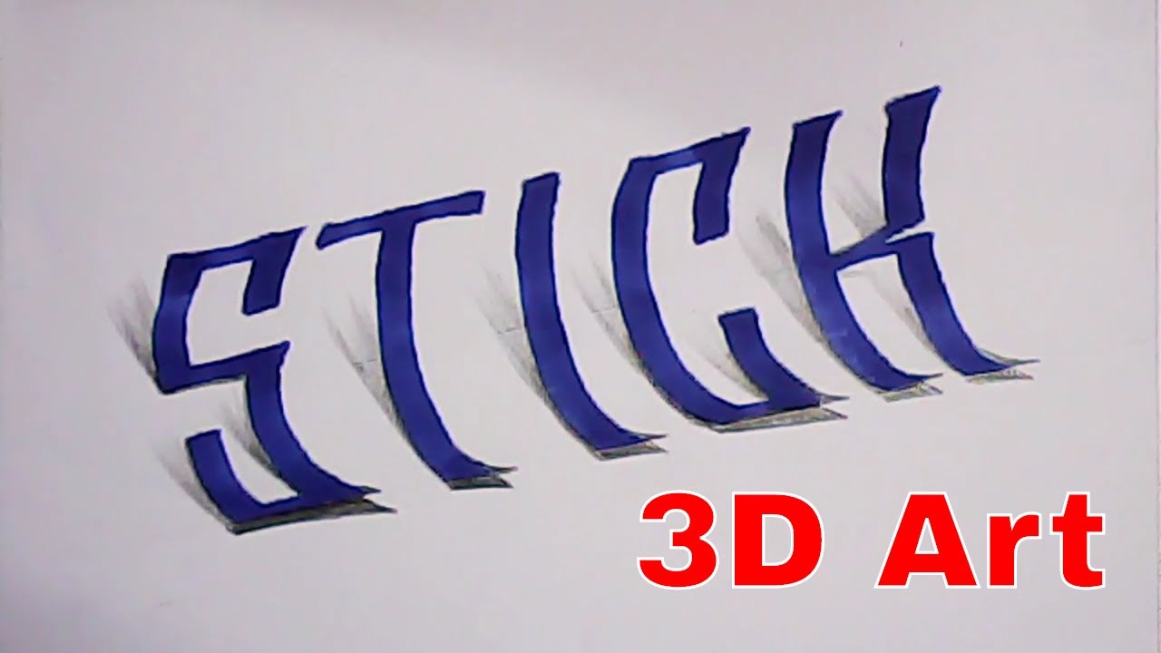 How to make satisfying 3d lettering | different calligraphy | Mazic ...