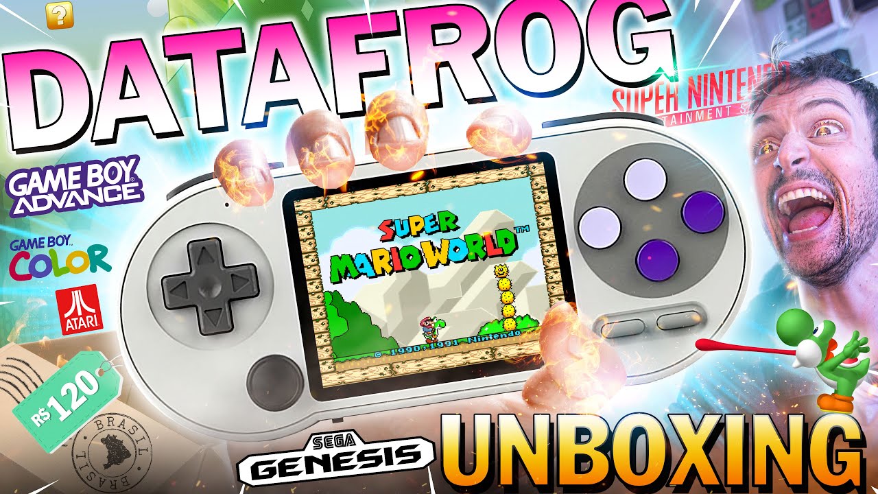 DATAFROG CHEGOU! CONSOLE PORTÁTIL por 120 REAIS! UNBOXING + GAMEPLAY de ...
