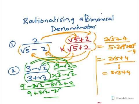 6 Rationalising a Binomial Denominator - YouTube