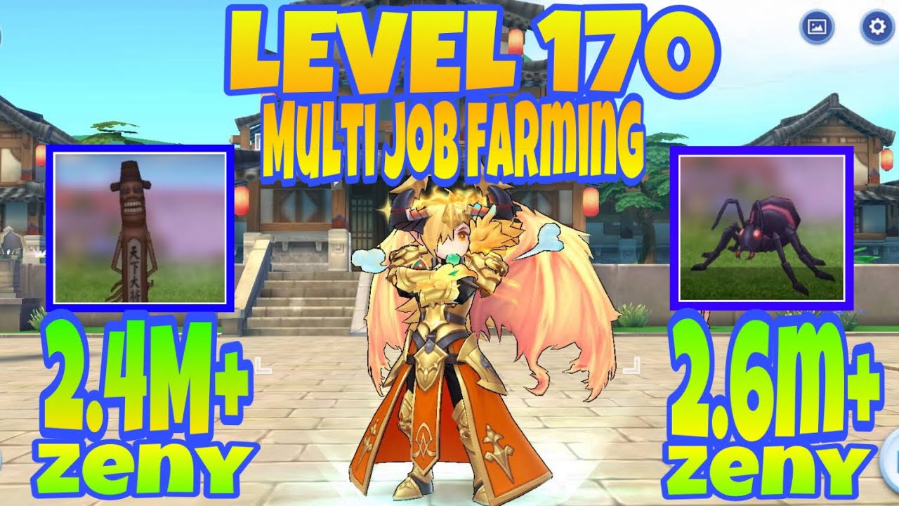RAGNAROK M ZENY FARMING LEVEL 170 USING MULTI JOB [One of the best spot ...