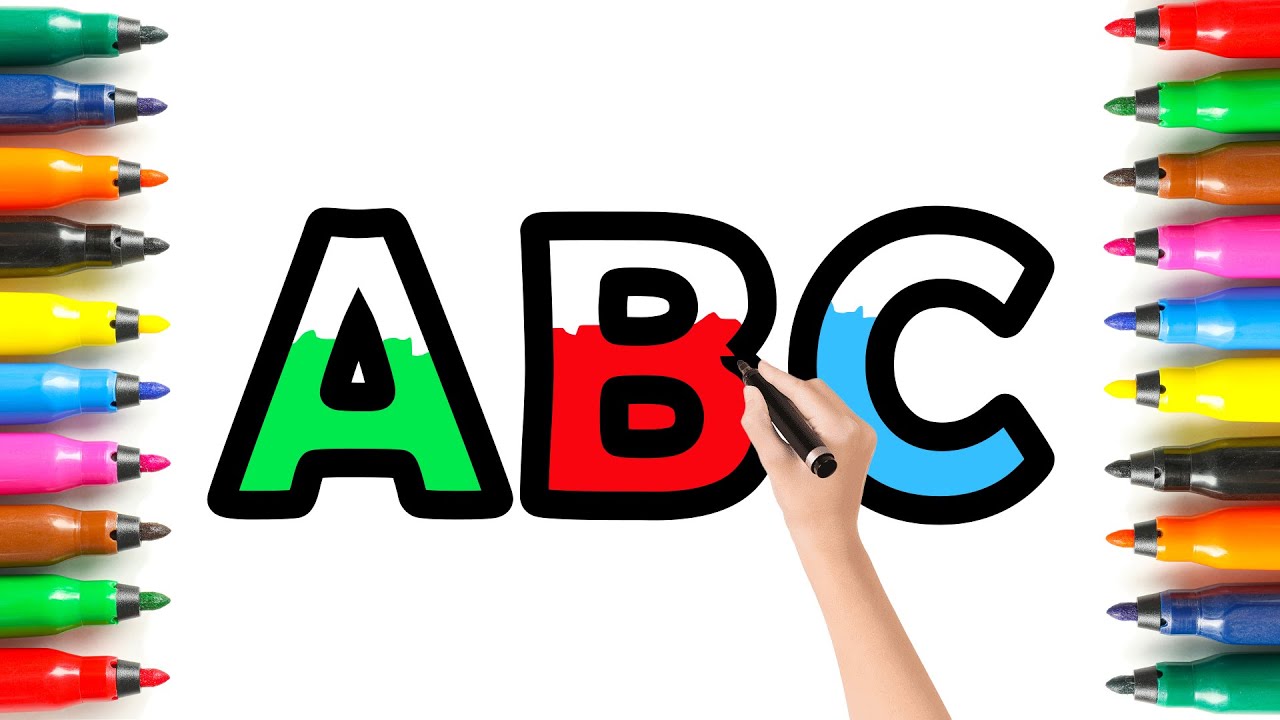Learn capital letter for Kids How to Draw ABC & All the Letters of the ...