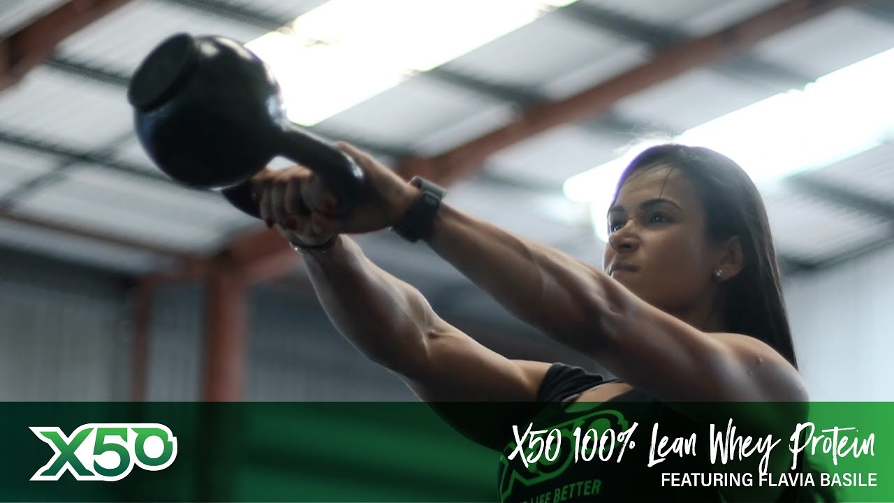 X50 100% Lean Whey Protein with X50 Athlete Flavia Basile - YouTube