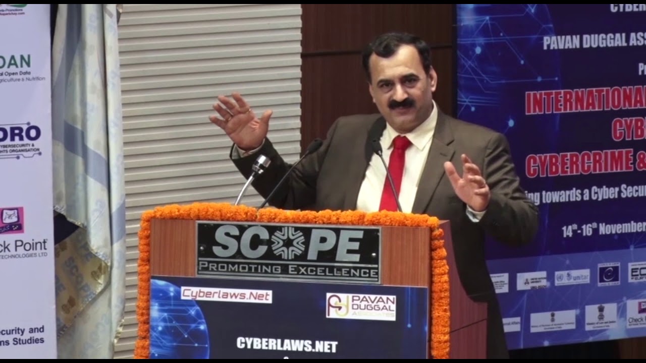 Dr. Pavan Duggal, Cyberlaw Expert @ ICCC 2018 - YouTube