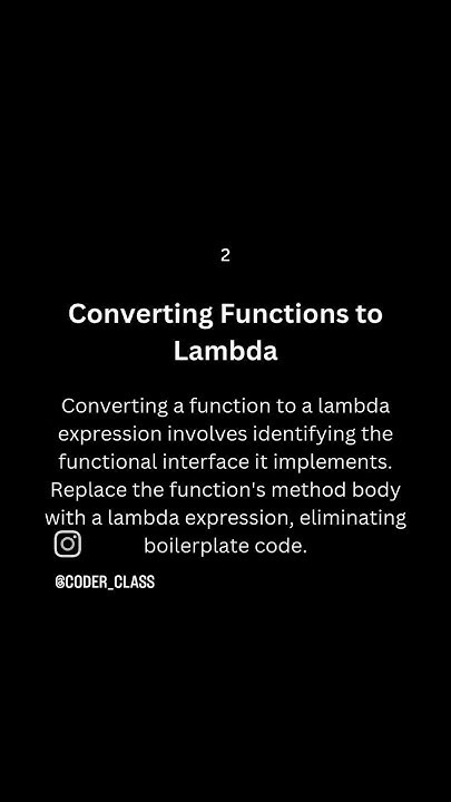 Convert functions into lambda expressions in JAVA8 #coderclass #education #githublearning - YouTube