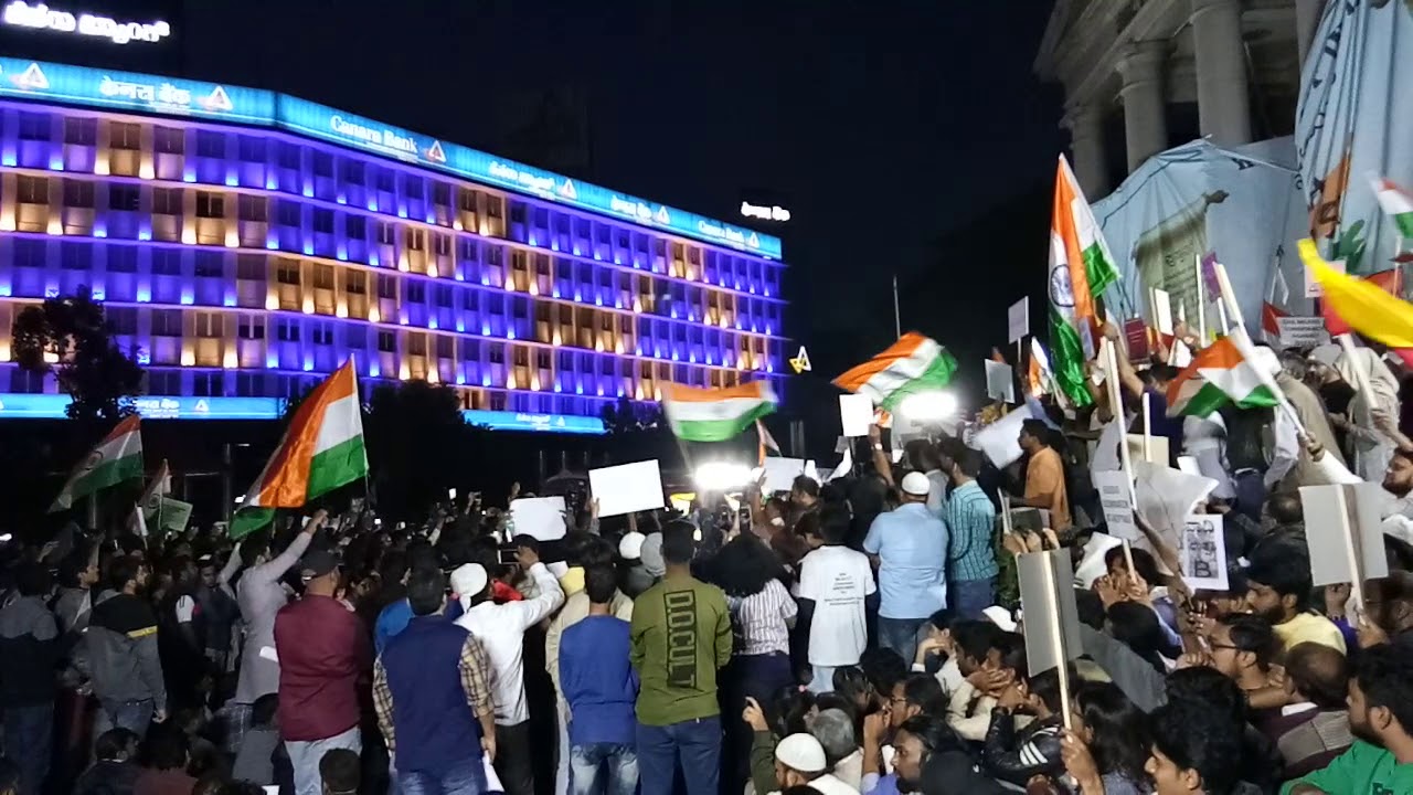CAB protest in Bangalore, karnataka on 15th Dec, 6 PM IST - YouTube