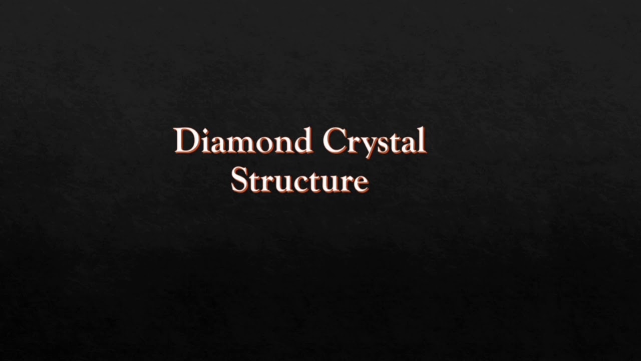 Diamond Crystal Structure Animation - YouTube