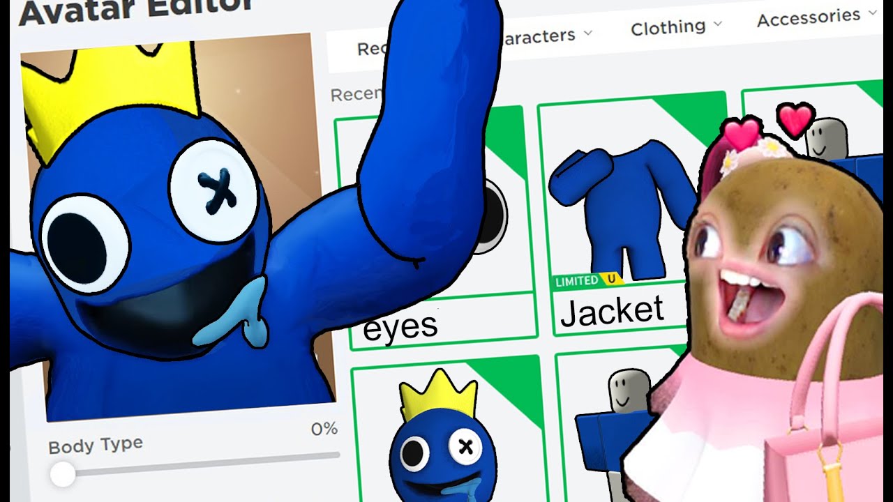 AVATAR BLUE RAINBOW FRIENDS, MIRIP DENGAN ASLI!! feat @BANGJBLOX ...