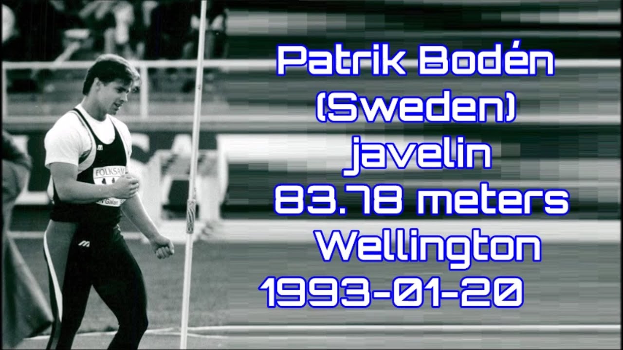 Patrik Bodén (Sweden) javelin 83.78 meters Wellington 1993-01-20 - YouTube