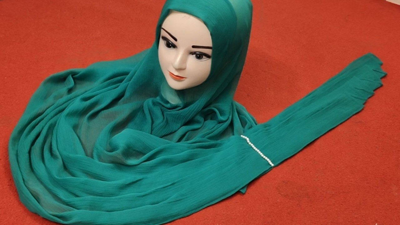 One Loop Instant Drapery Hijab Cutting And Stitching/ Ready To Wear Pre ...