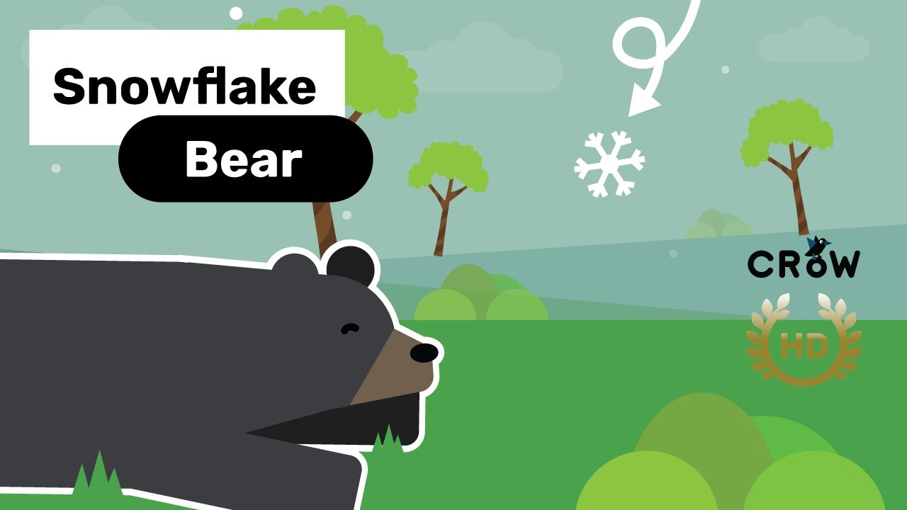 Snowflake bear #blackbear #winter - YouTube