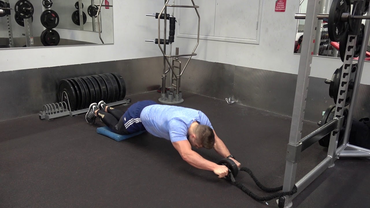 Banded Ab Wheel Roll-Out - YouTube