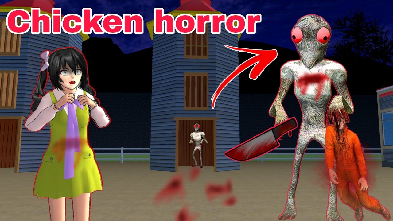 不要靠近这只可怕的鸡 樱花学校模拟器 don't go near this scary chichen sakura school ...