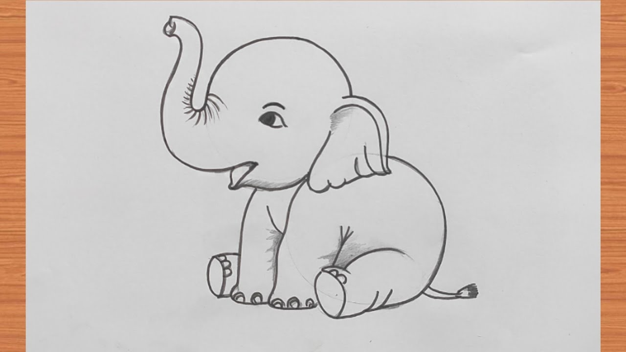 Elephant drawing easy // How to Draw a Elephant drawing easy ...