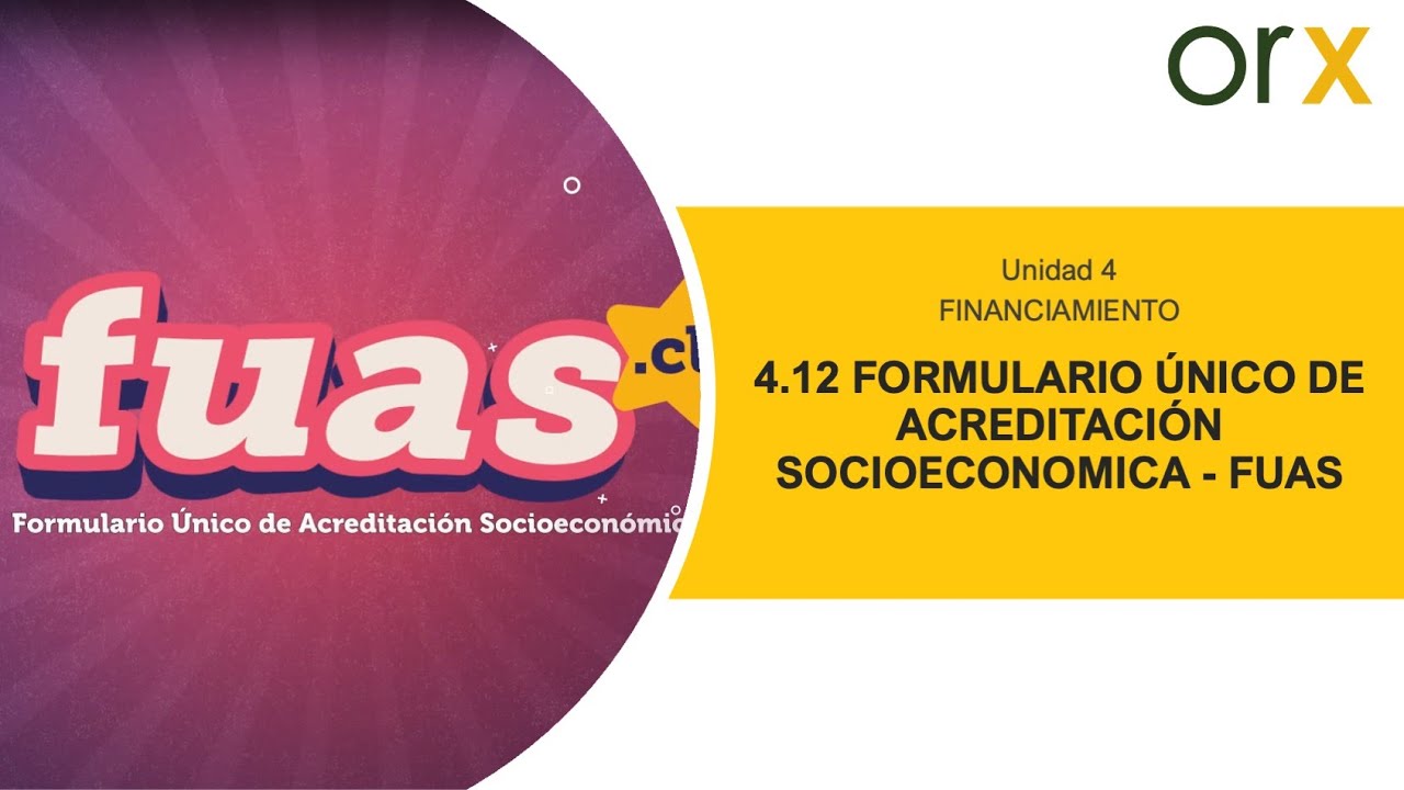 4.12 Formulario Unico Acreditación Socioeconómica - FUAS - YouTube