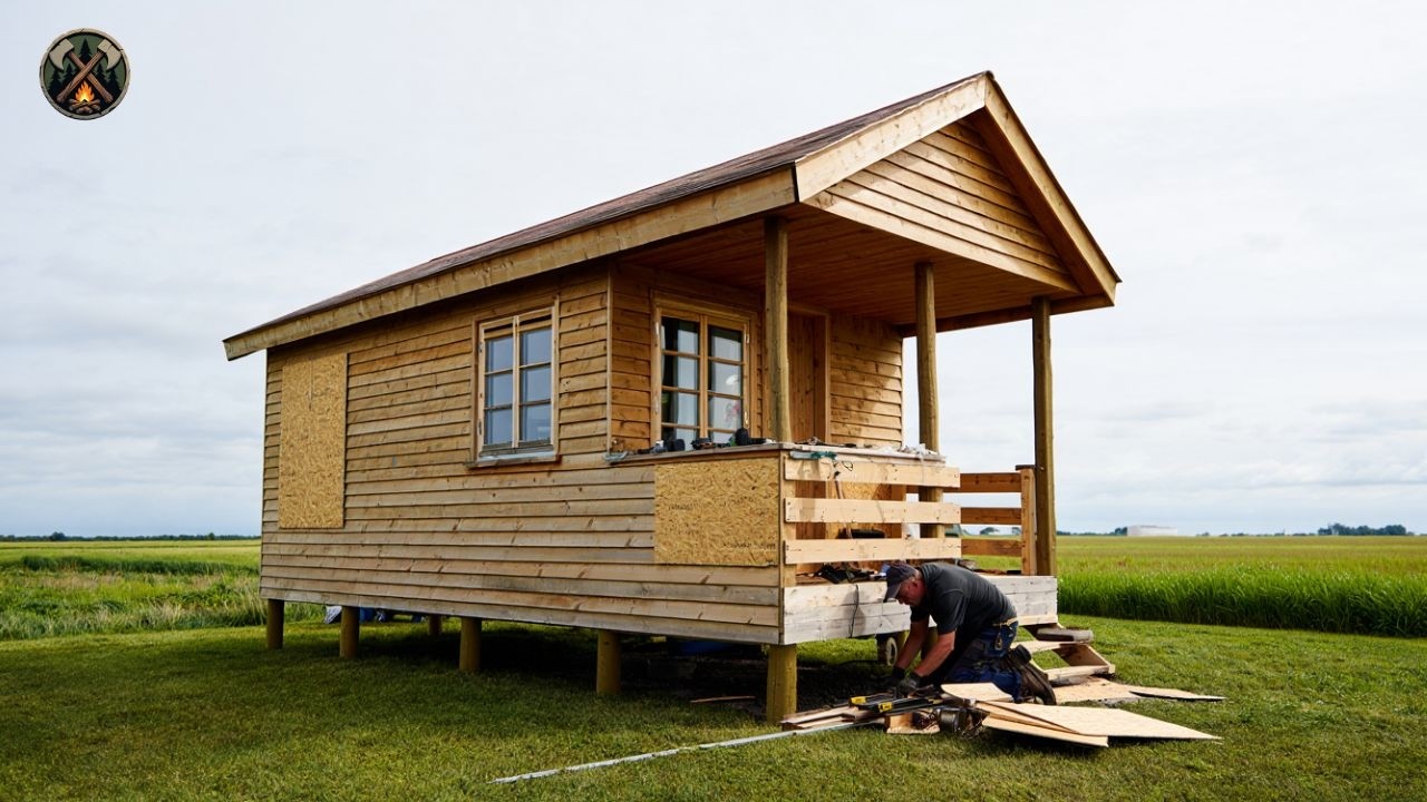 Step-By-Step: How We Built A Wooden House from Pine Logs - YouTube