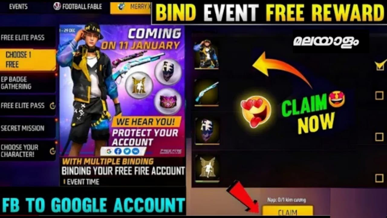 Free Fire Multiple Account Bind System Free Rewards Malayalam free-fire-multiple-account-bind-system-free-rewards-malayalam