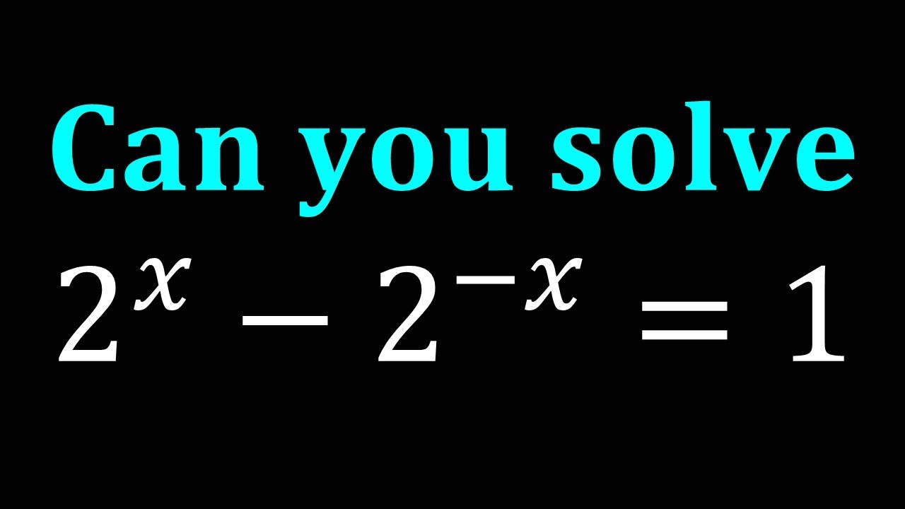 A Golden Exponential | 2^x-2^{-x}=1 #maths - YouTube