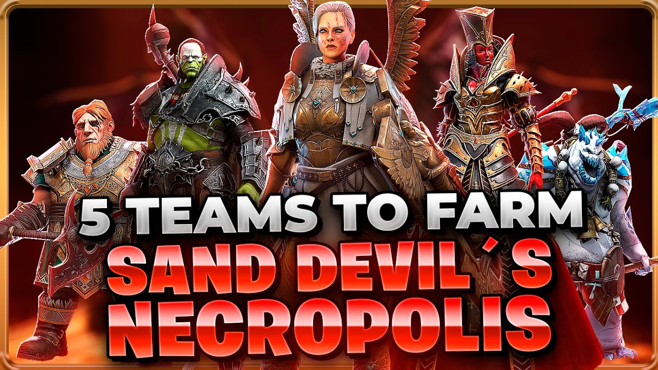 5 TEAMS To Farm Stage 25 On The Sand Devil's Necropolis Dungeon! Raid ...