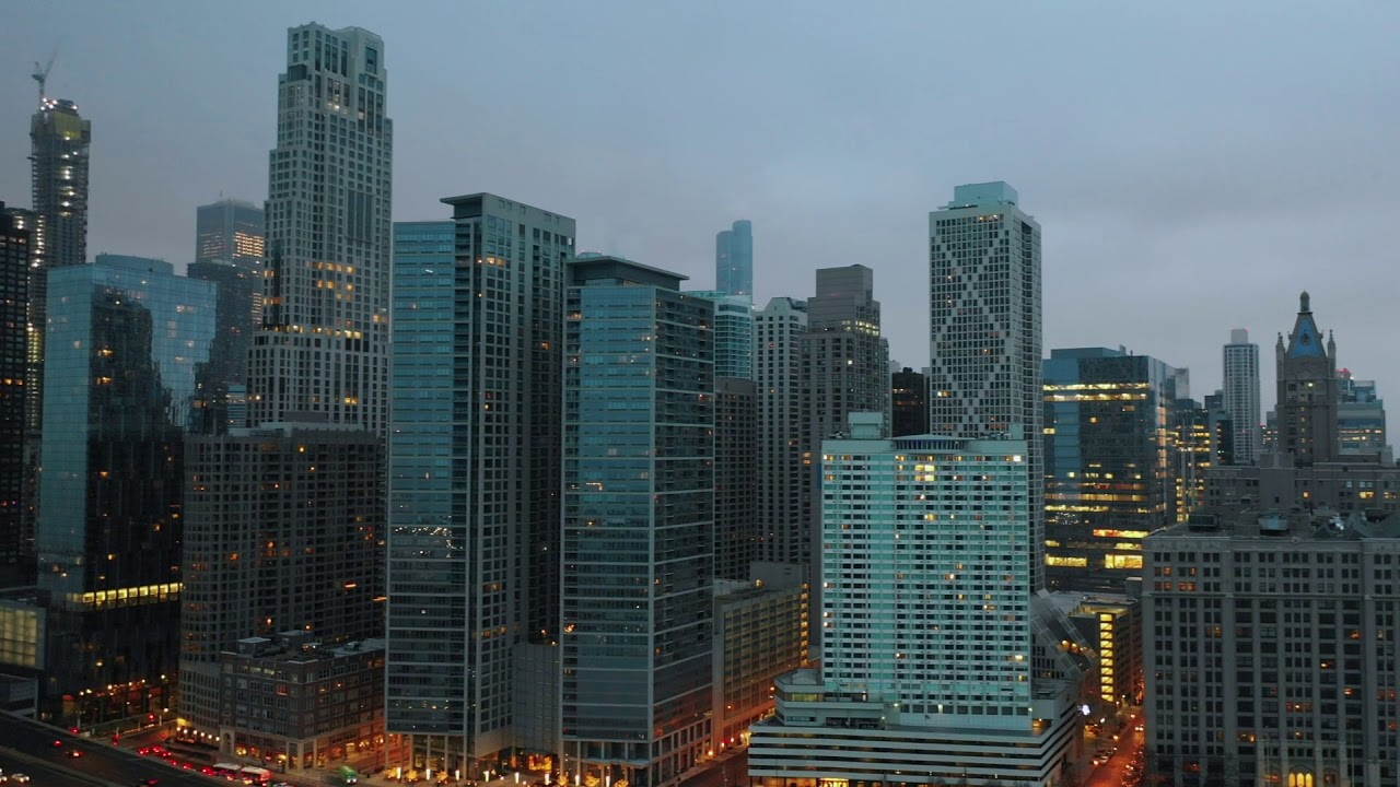 Aerial Shot Of City, bird's eye view, buildings, chicago, city, drone ...