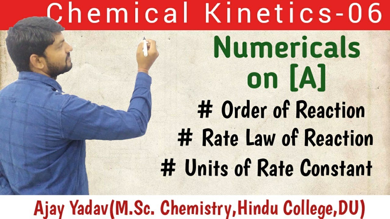 Numerical on order of reaction|Finding units of rate constant|Finding ...