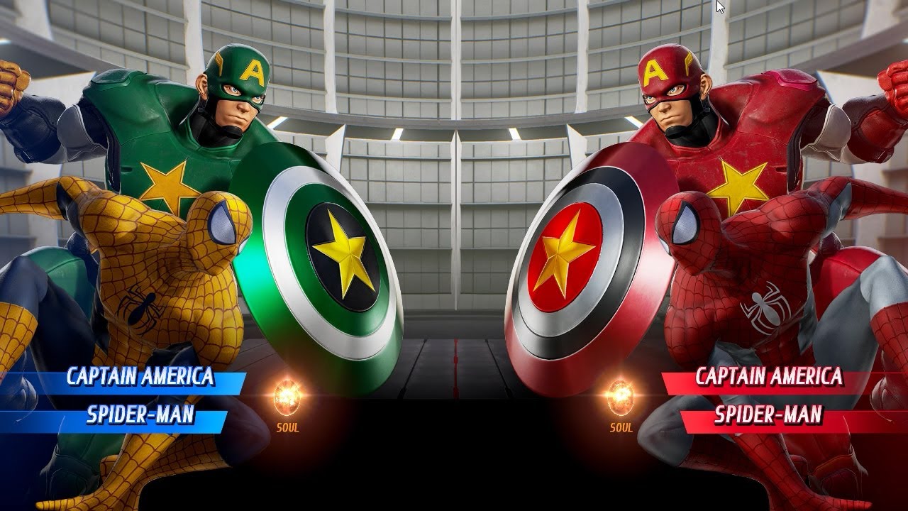 Green Captain America & Spider Man VS Red Captain America & Spider Man ...