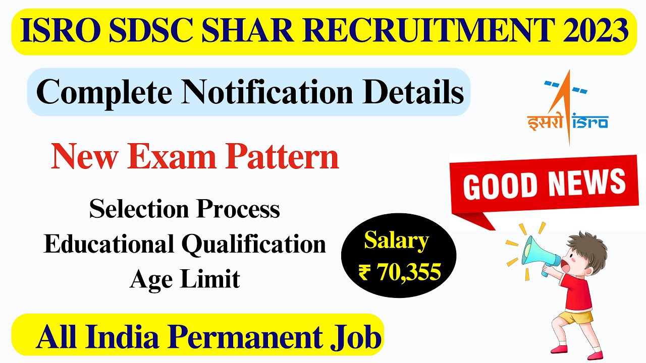 ISRO SDSC SHAR RECRUITMENT 2023 | SDSC New Exam Pattern, Syllabus ...