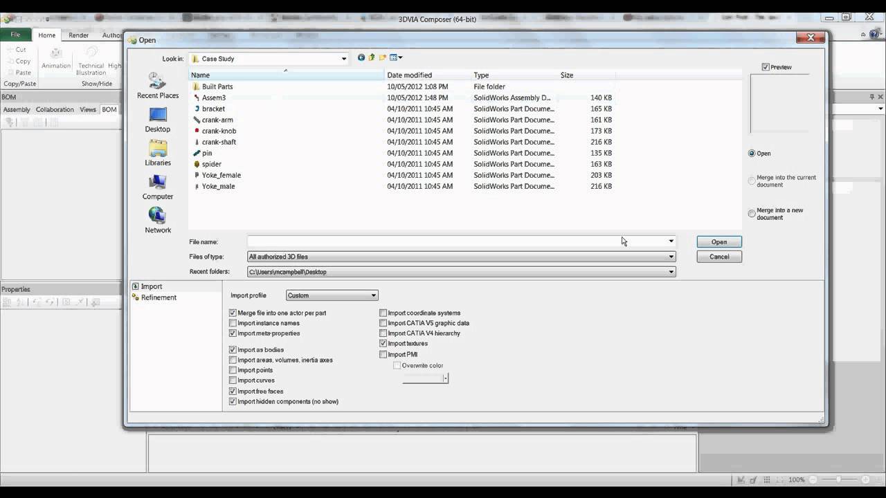 SolidWorks Composer: Importing SolidWorks Files in 2013x Composer - YouTube