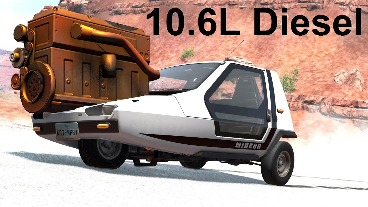Big Rig Diesel Swapped Wigeon! BeamNG. Drive - YouTube
