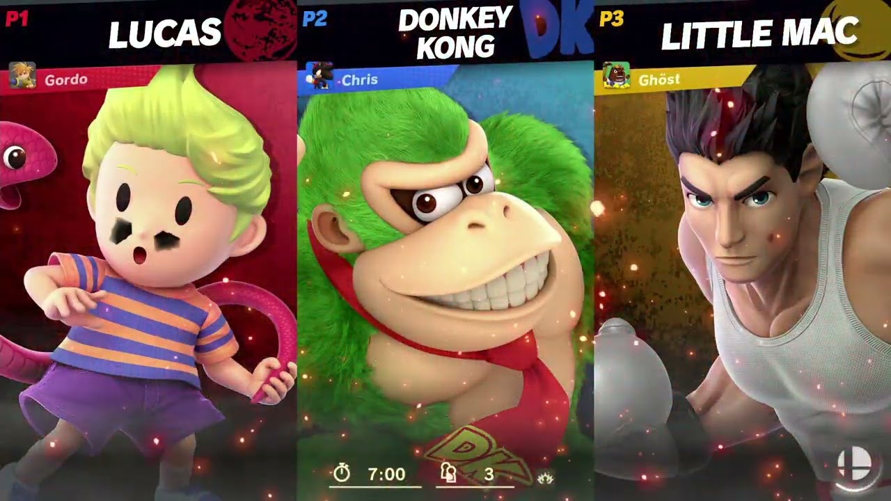 Lucas VS Donkey Kong and others (4 Matches) - SSBU Online - YouTube