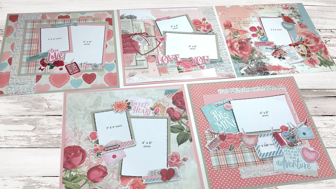Scrapbook Tutorial | Simple Stories My Valentine | Cutting Guide A | 5 ...
