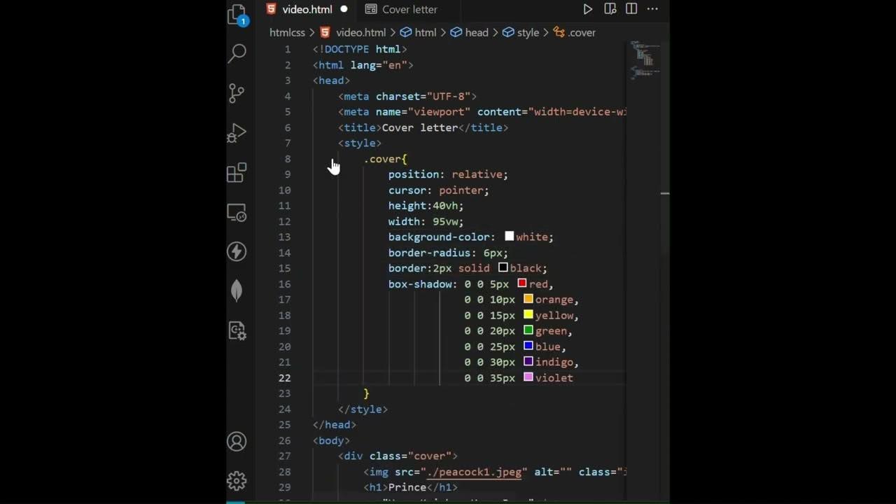 Cover Letter html+Css #coding #html #css #css3 #htmlcss #coding #csstricks #programming #shorts ...