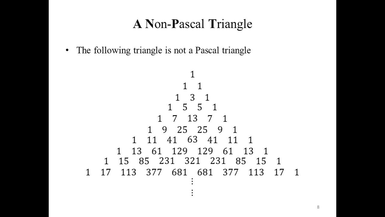 Pascal’s Triangle and a Non-Pascal Triangle - YouTube