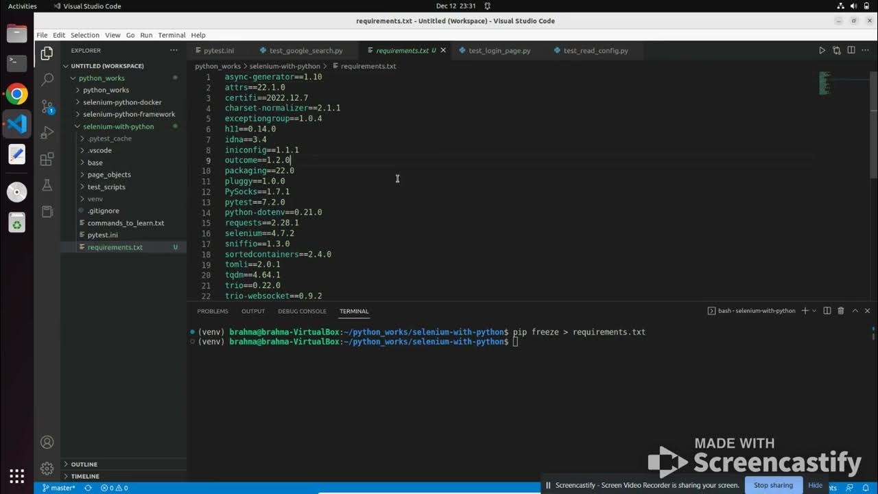 How to create requirements.txt file in Python projects? - YouTube